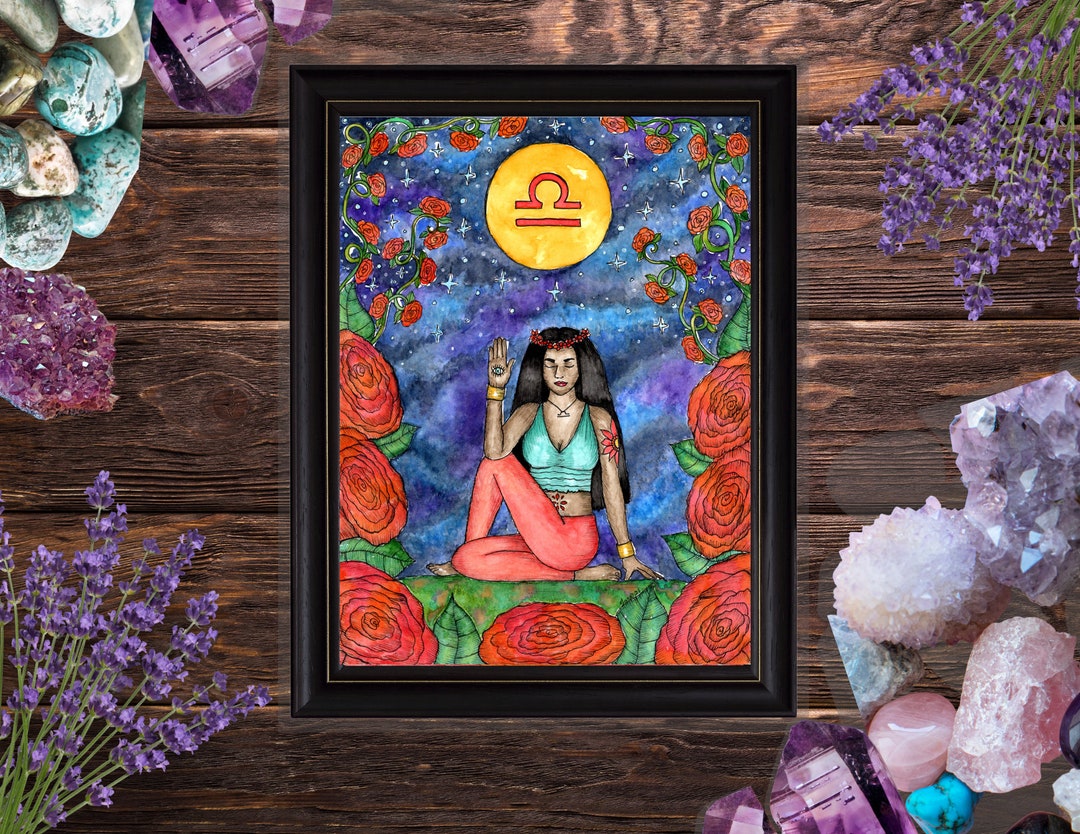 Libra Zodiac Art Libra Art Astrology Art Zodiac Sign Art Print ...