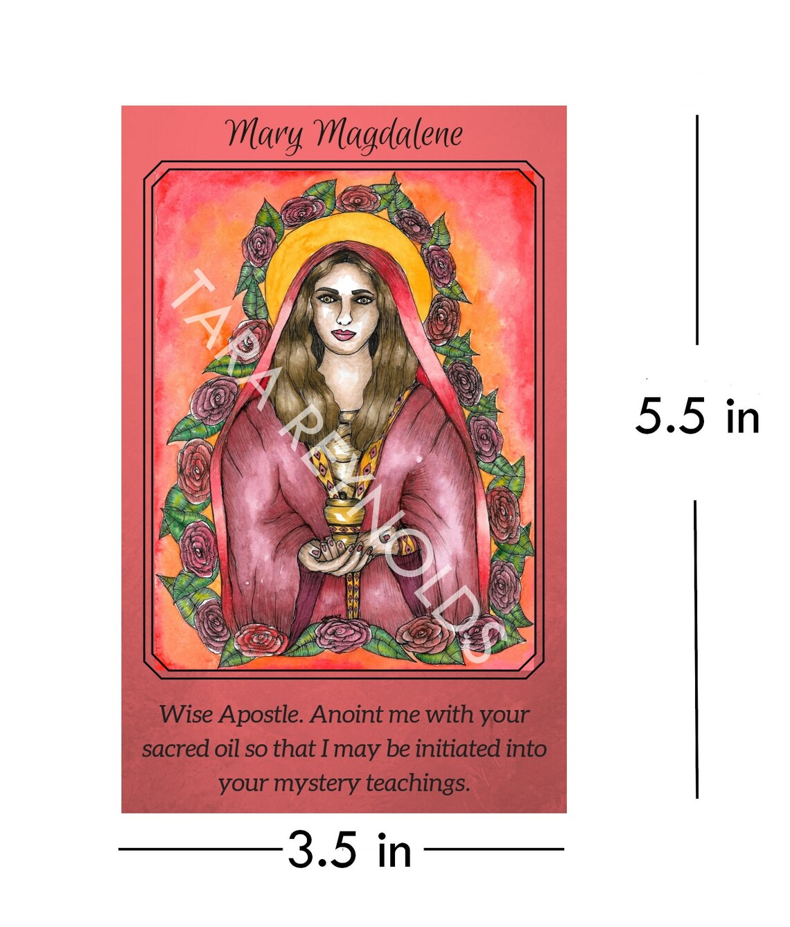 Mary Magdalene Art Mary Magdalene Art Print Prayer Card Sacred | Etsy
