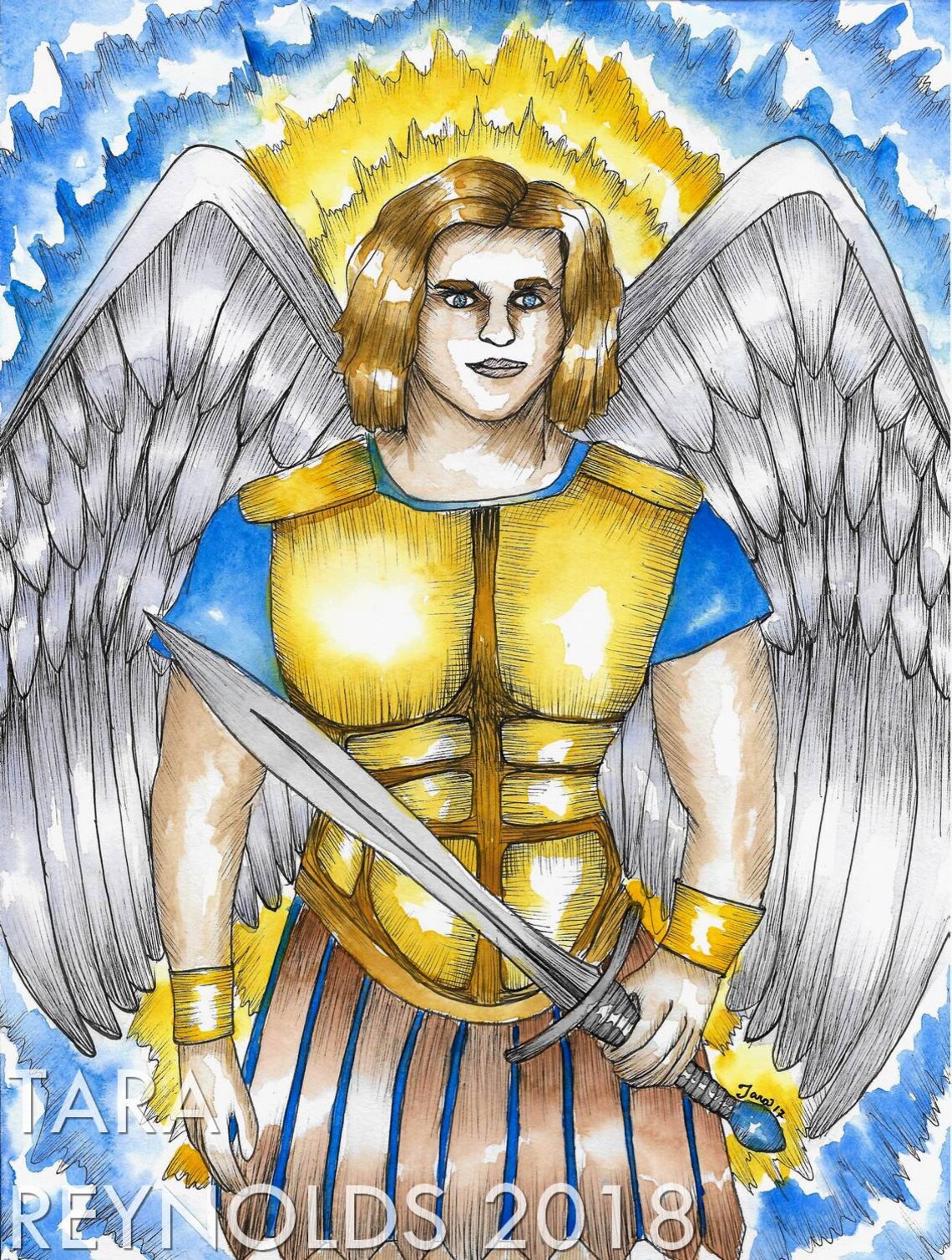 Archangel Michael Art Print Angel Art Archangel Art Spiritual | Etsy