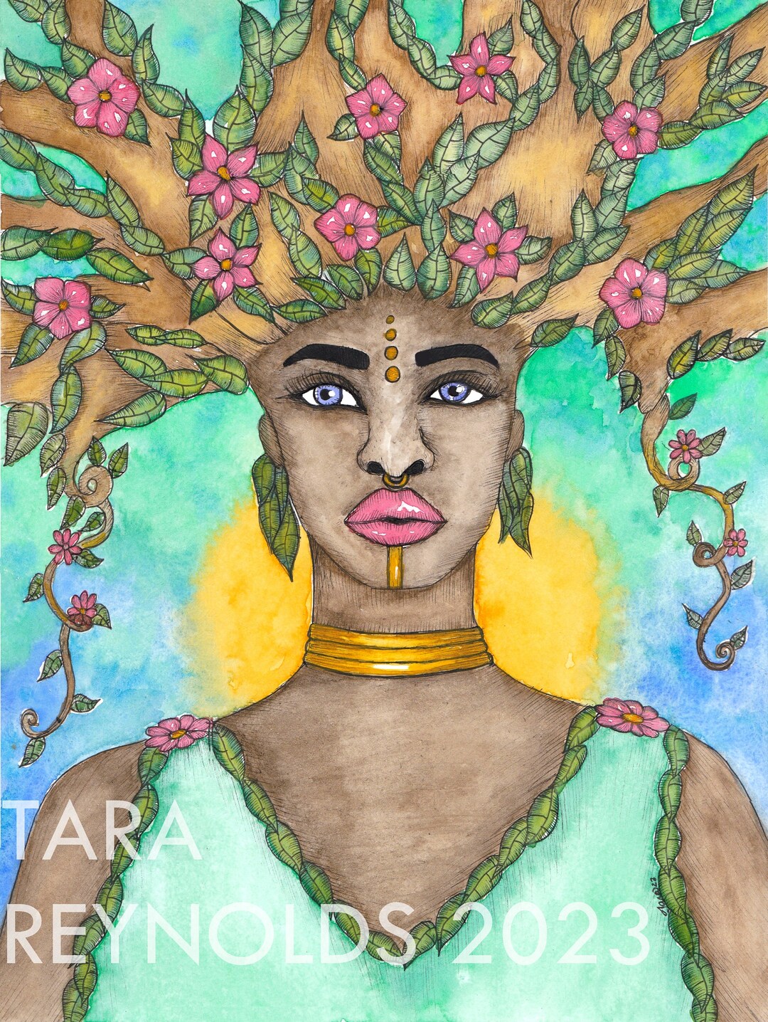Goddess Art Goddess Aja Art Print African Orisha Aja Voodoo Art Fantasy ...