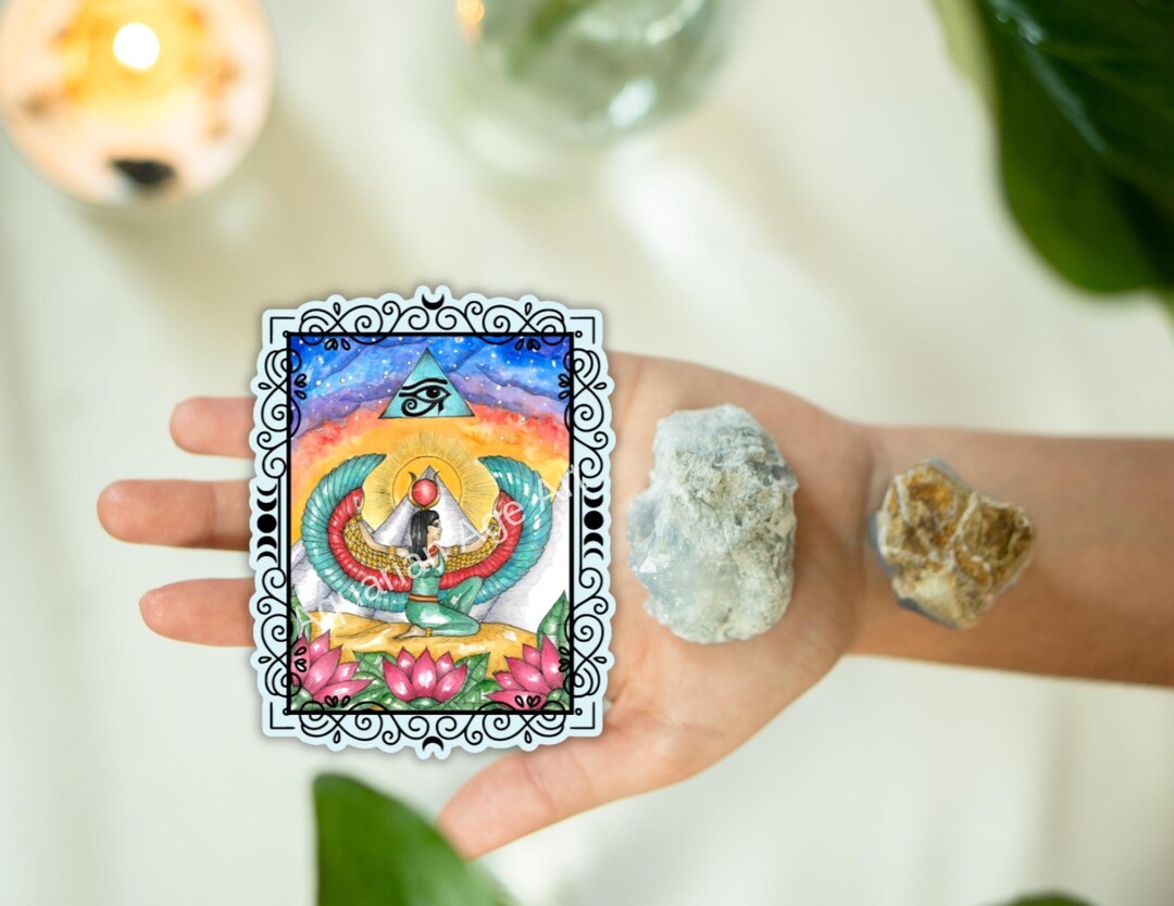 Goddess Isis Art Goddess Isis Die Cut Sticker Spiritual Art Pagan Art ...