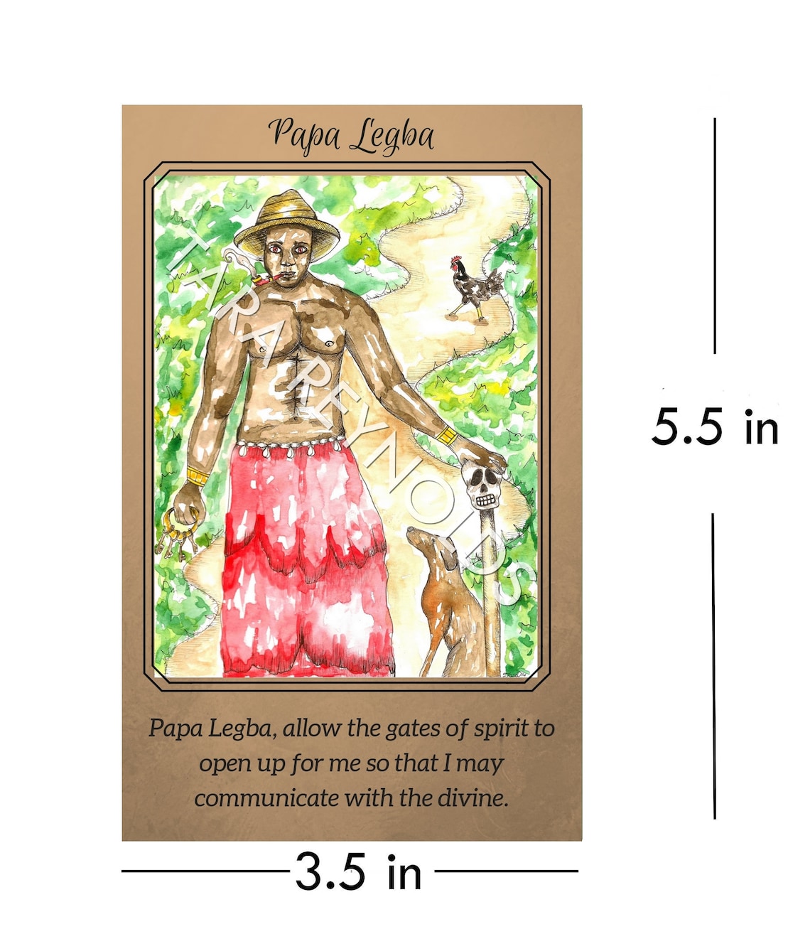 Papa Legba Art Prayer Card Voodoo Art Altar Card Hoodoo Altar | Etsy