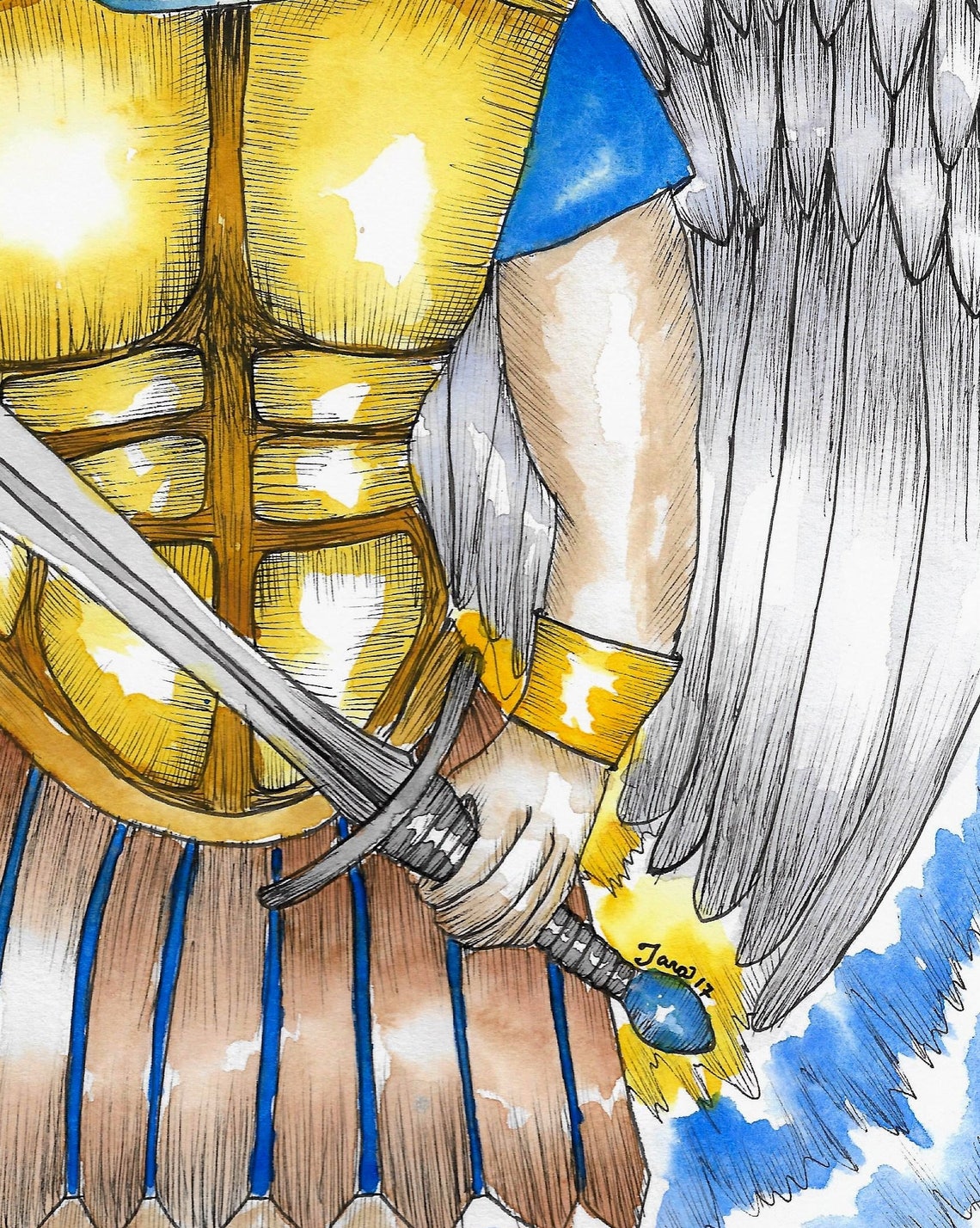 Archangel Michael Art Print Angel Art Archangel Art Spiritual | Etsy