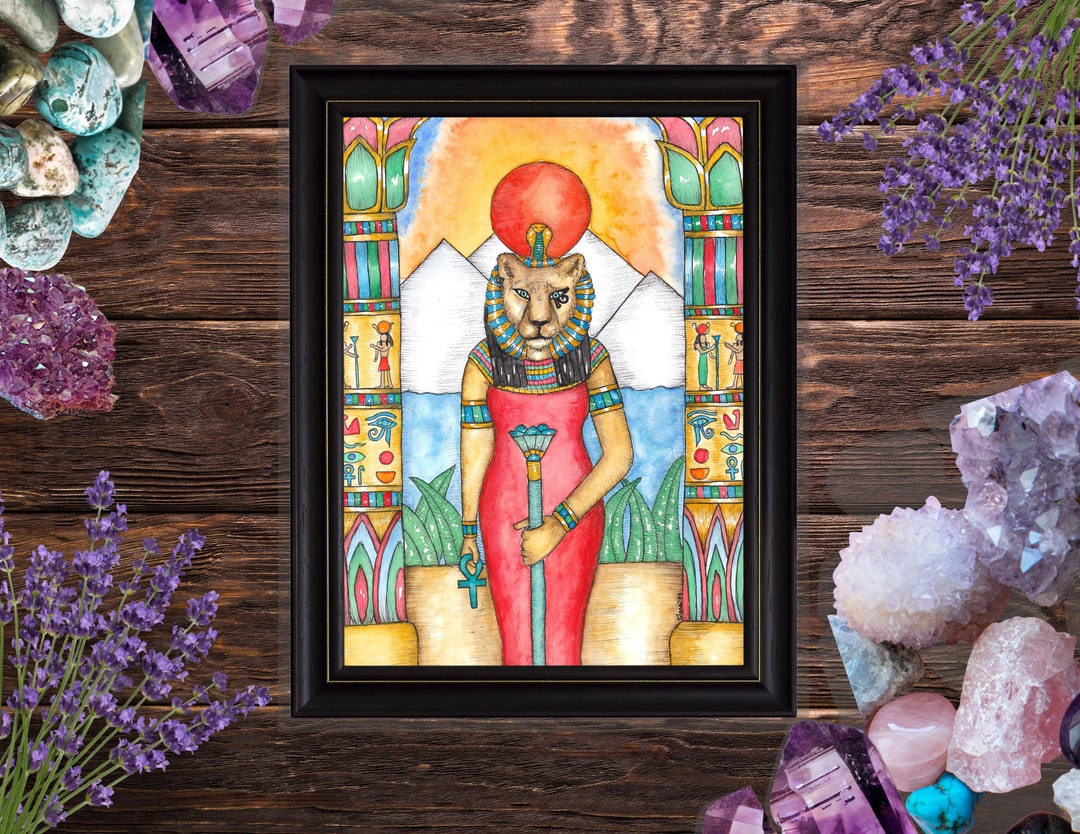 Goddess Sekhmet Art Goddess Art Print Egyptian Art Sekhmet Art - Etsy