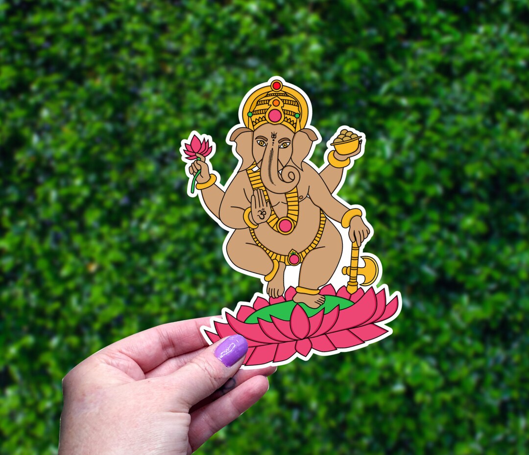 Ganesha Sticker Die Cut Ganesha Art Print Spiritual Art Hindu Art Lord ...