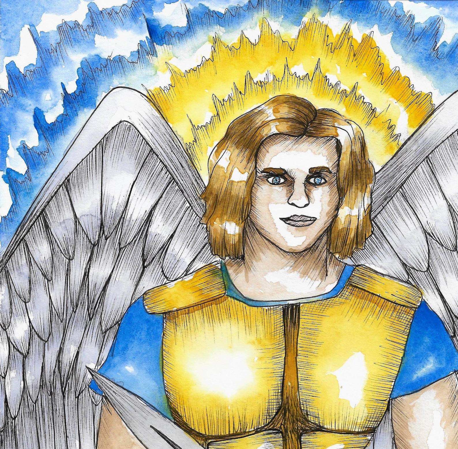 Archangel Michael Art Print Angel Art Archangel Art Spiritual | Etsy