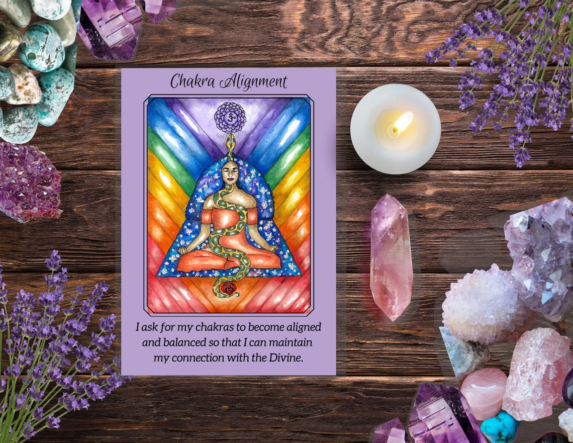 Chakra Art Altar Card Prayer Card Chakras Art Print Sacred - Etsy