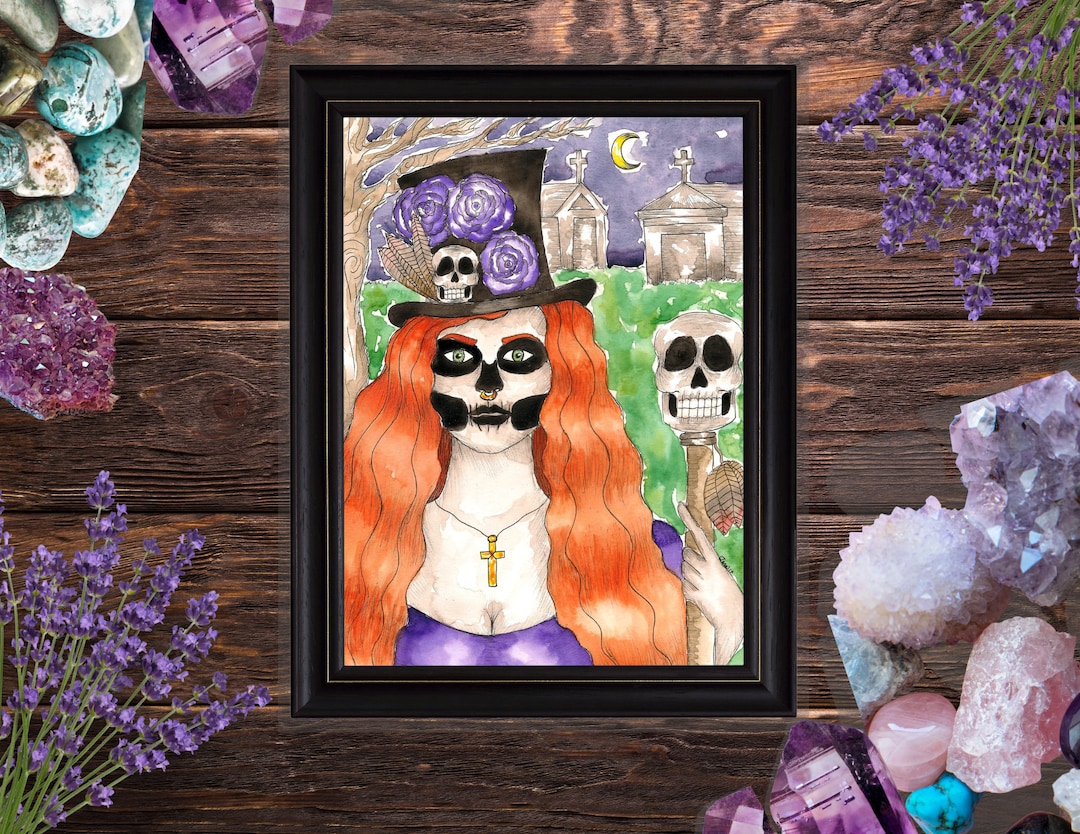 Maman Brigitte Art Print Hoodoo Art Dark Goddess Art Sacred - Etsy.de