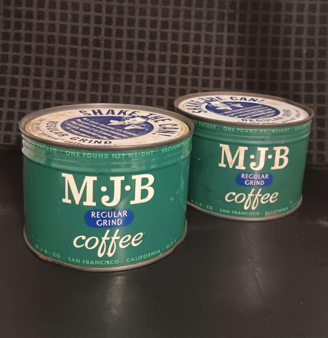 Vintage MJB COFFEE TIN Unopened, Full Sealed Key Wind shake the Can 1 Lb - Etsy
