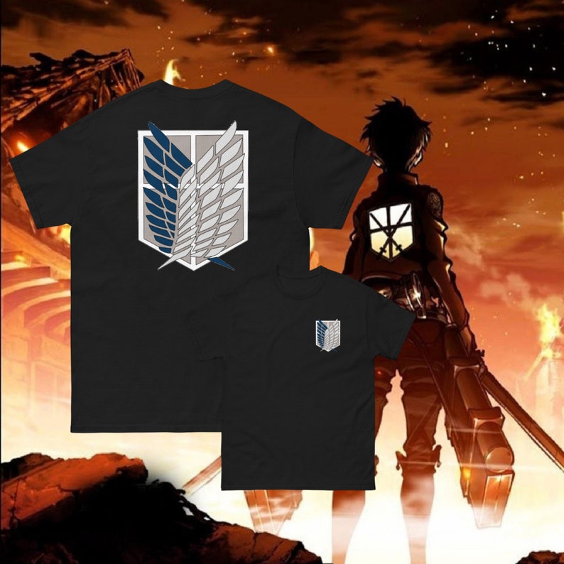 Attack on Titan Survey Corps Shirt, Wings of Liberty Shirt, Eren Yeager ...