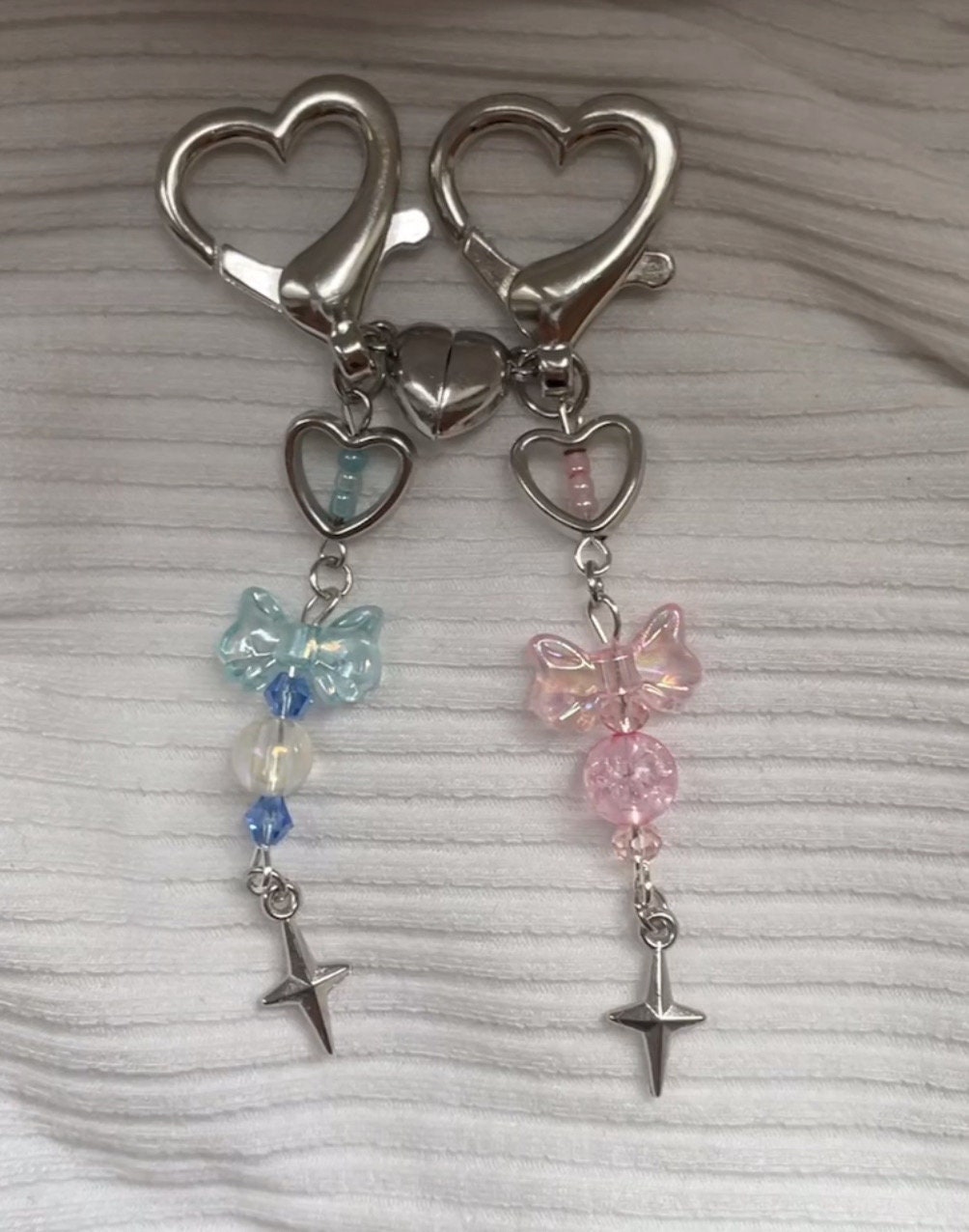 Handmade Matching Keychains With Magnetic Heart - Etsy