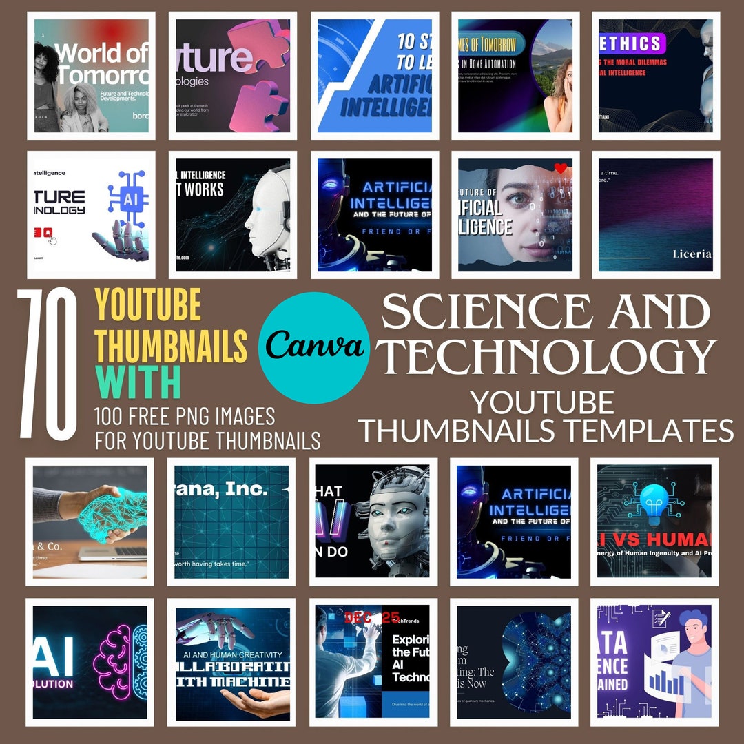 70 Youtube Thumbnails Templates | 100 PNG Transparent Images for ...