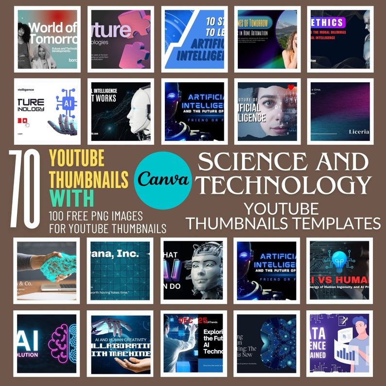 70 Youtube Thumbnails Templates | 100 PNG Transparent Images for ...