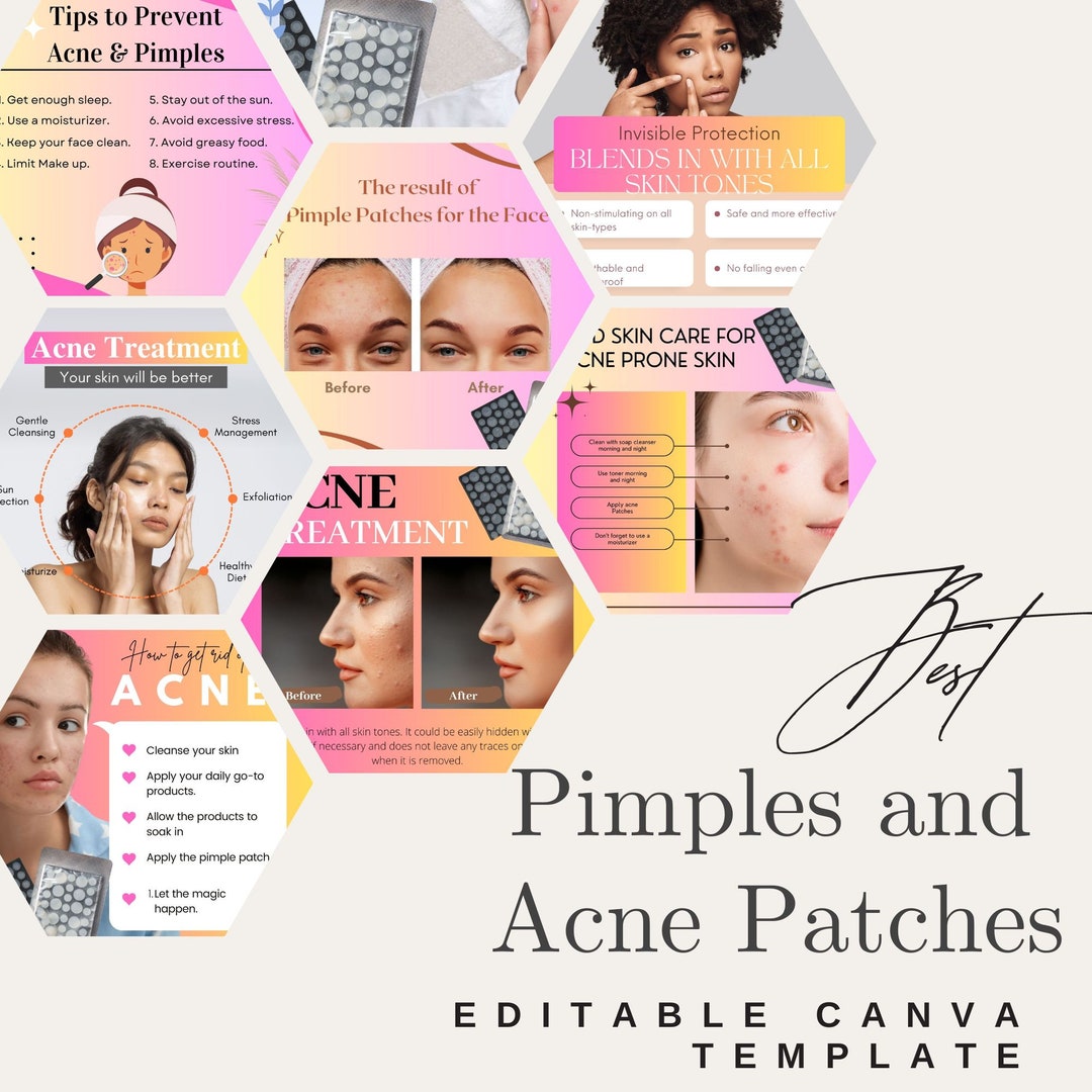 Acne Patches Canva Templates: Amazon, Ebay Listing Images (digital ...