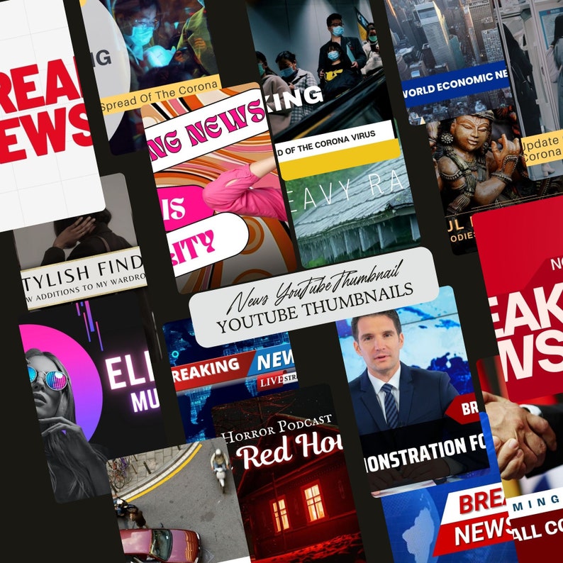 68 Youtube Thumbnails Templates | 100 PNG Transparent Images for ...