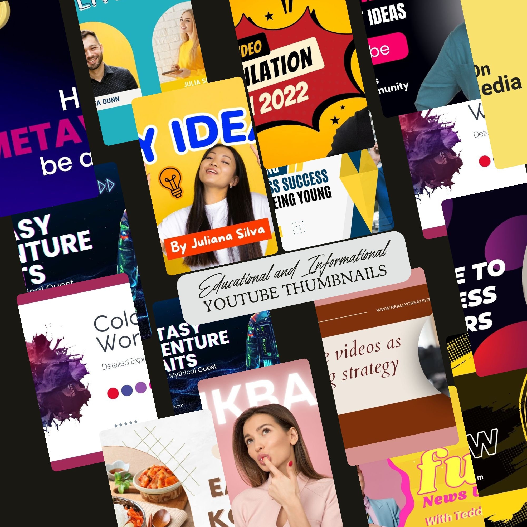 61 Youtube Thumbnails Templates 100 PNG Transparent Images for Youtube ...