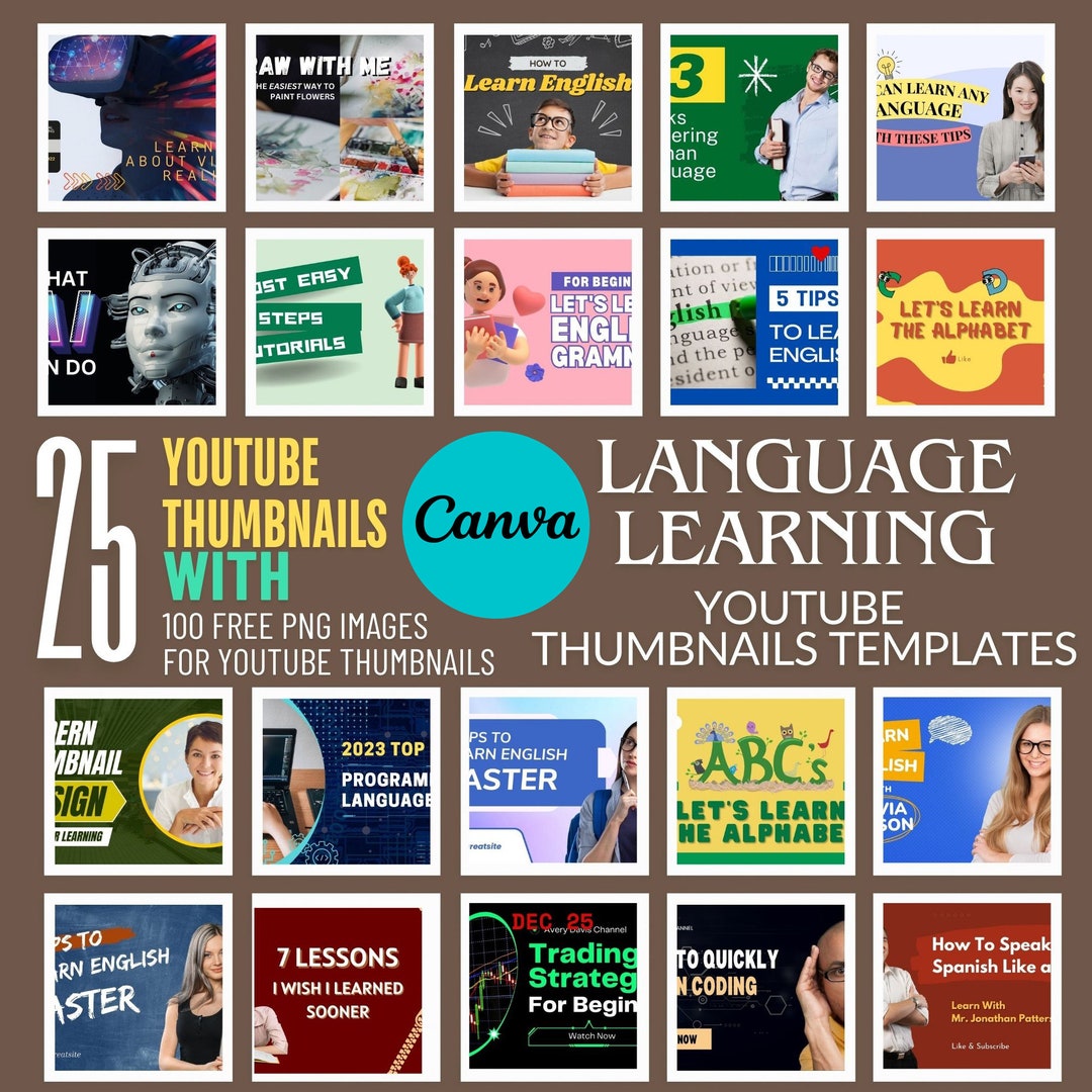 25 Youtube Thumbnails Templates | 100 PNG Transparent Images for ...