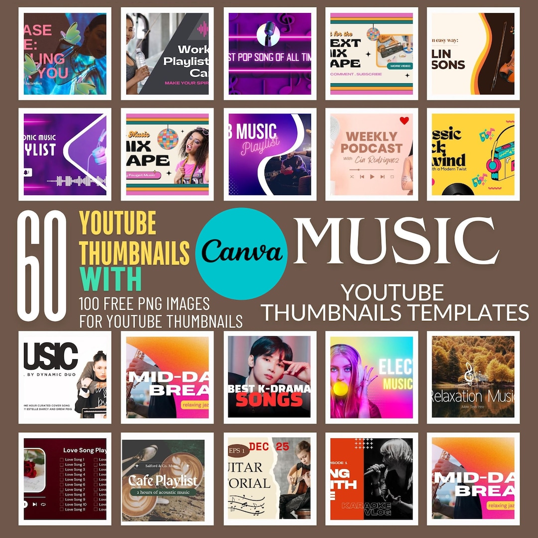 60 Youtube Thumbnails Templates | 100 PNG Transparent Images for ...