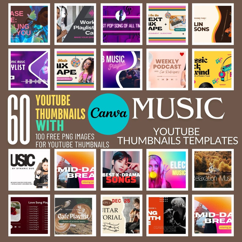 60 Youtube Thumbnails Templates | 100 PNG Transparent Images for ...