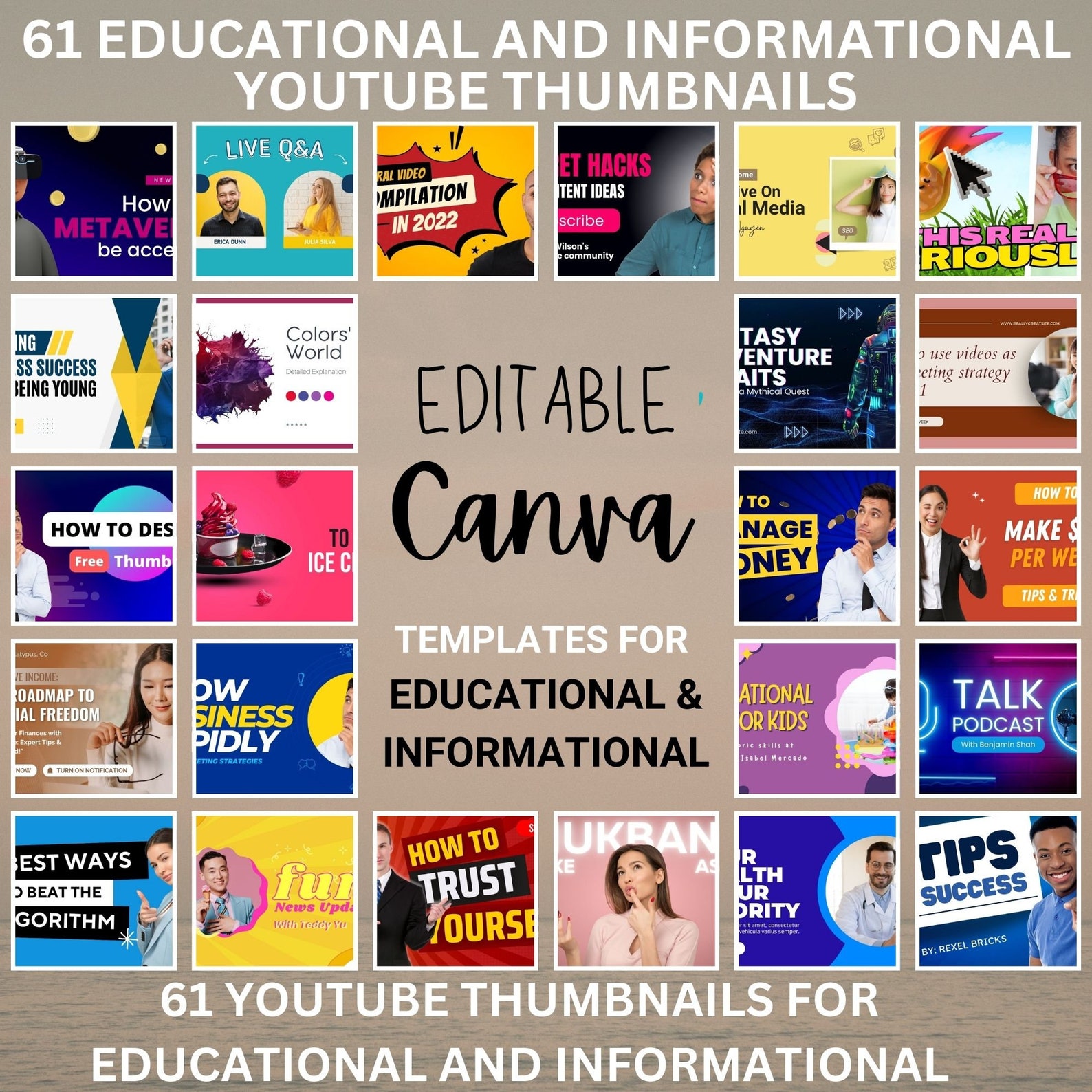 61 Youtube Thumbnails Templates | 100 PNG Transparent Images for ...