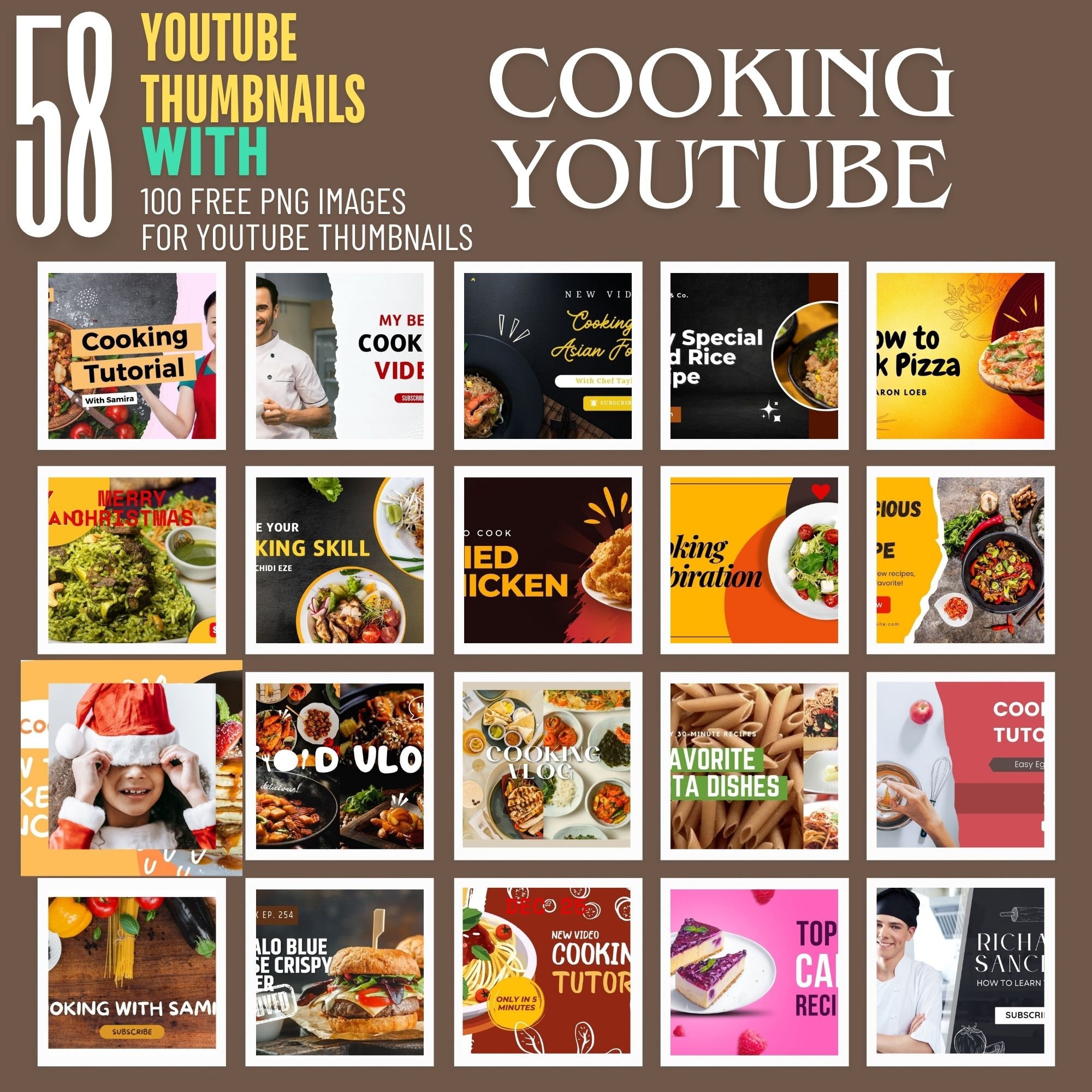 58 Youtube Thumbnails Templates 100 PNG Transparent Images for Youtube ...