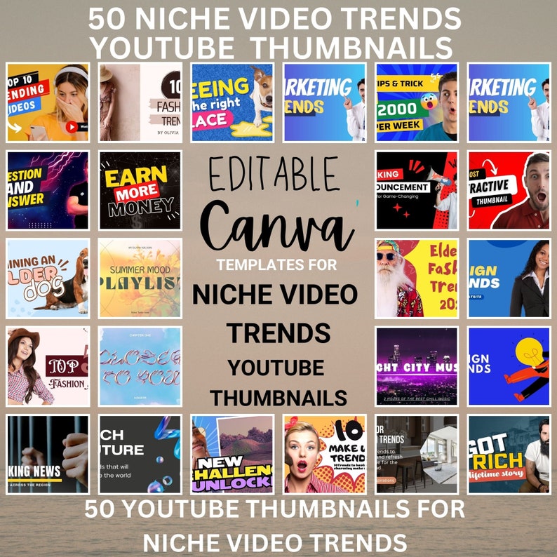 50 Youtube Thumbnail Templates | 100 PNG Transparent Images for Youtube ...