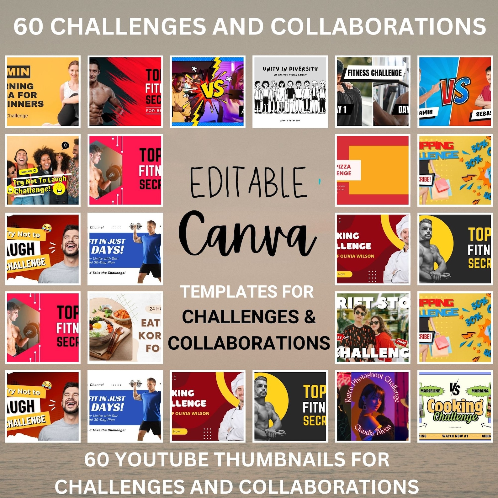 60 Youtube Thumbnail Templates| 100 PNG Transparent Images for Youtube ...
