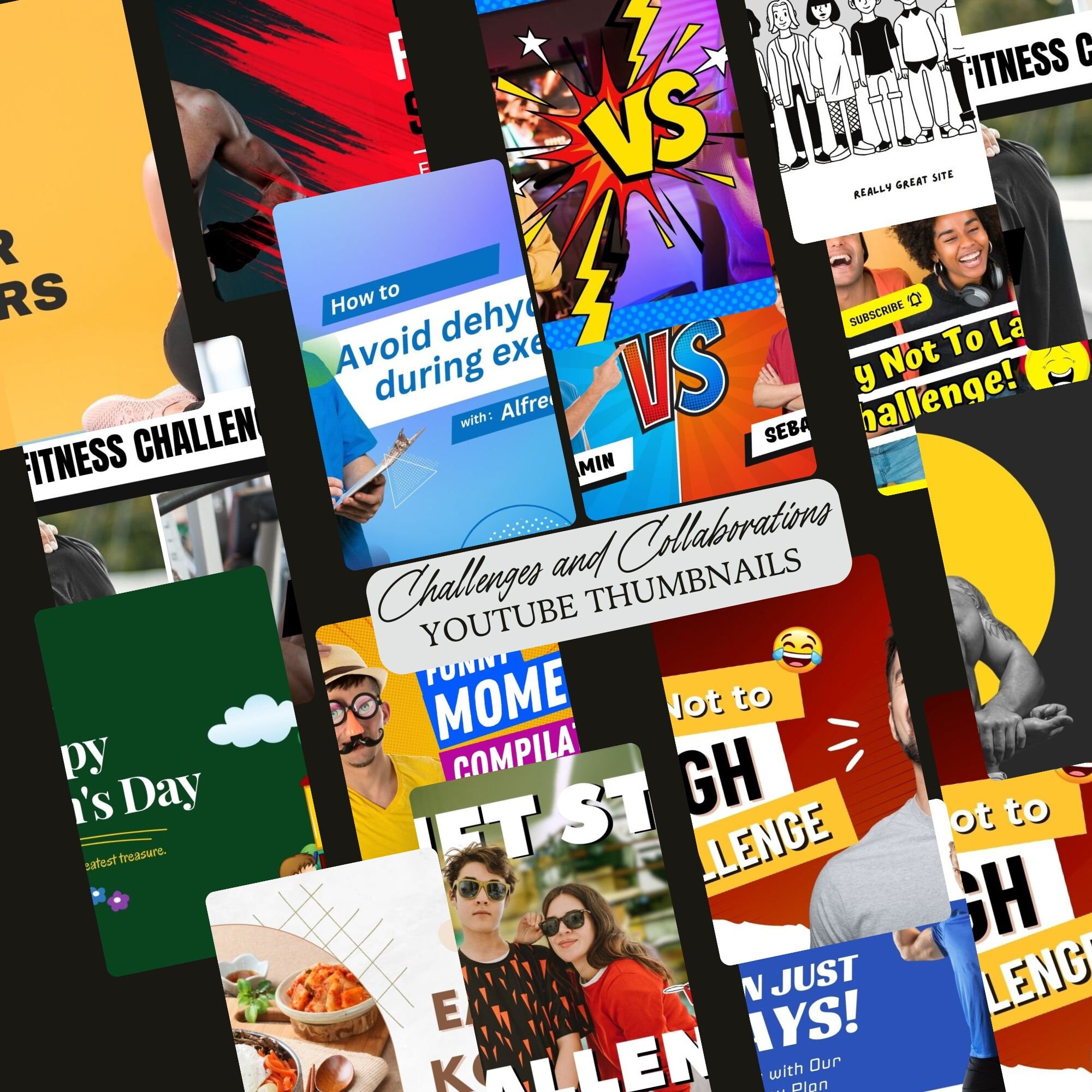 60 Youtube Thumbnail Templates| 100 PNG Transparent Images for Youtube ...