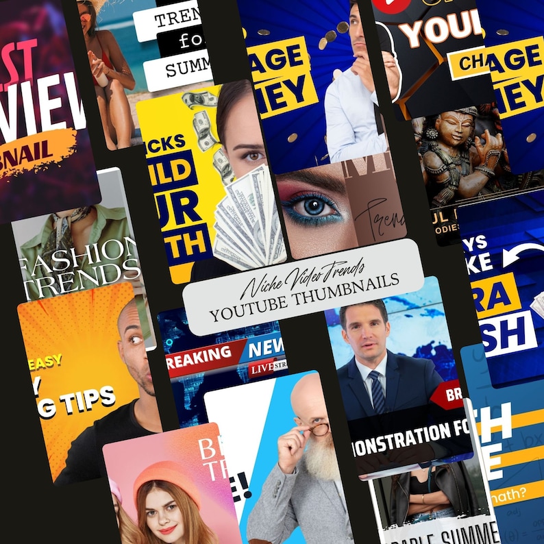 50 Youtube Thumbnail Templates | 100 PNG Transparent Images for Youtube ...