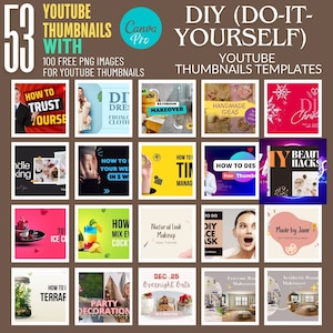 53 Youtube Thumbnail Templates| 100 PNG Transparent Images for Youtube ...