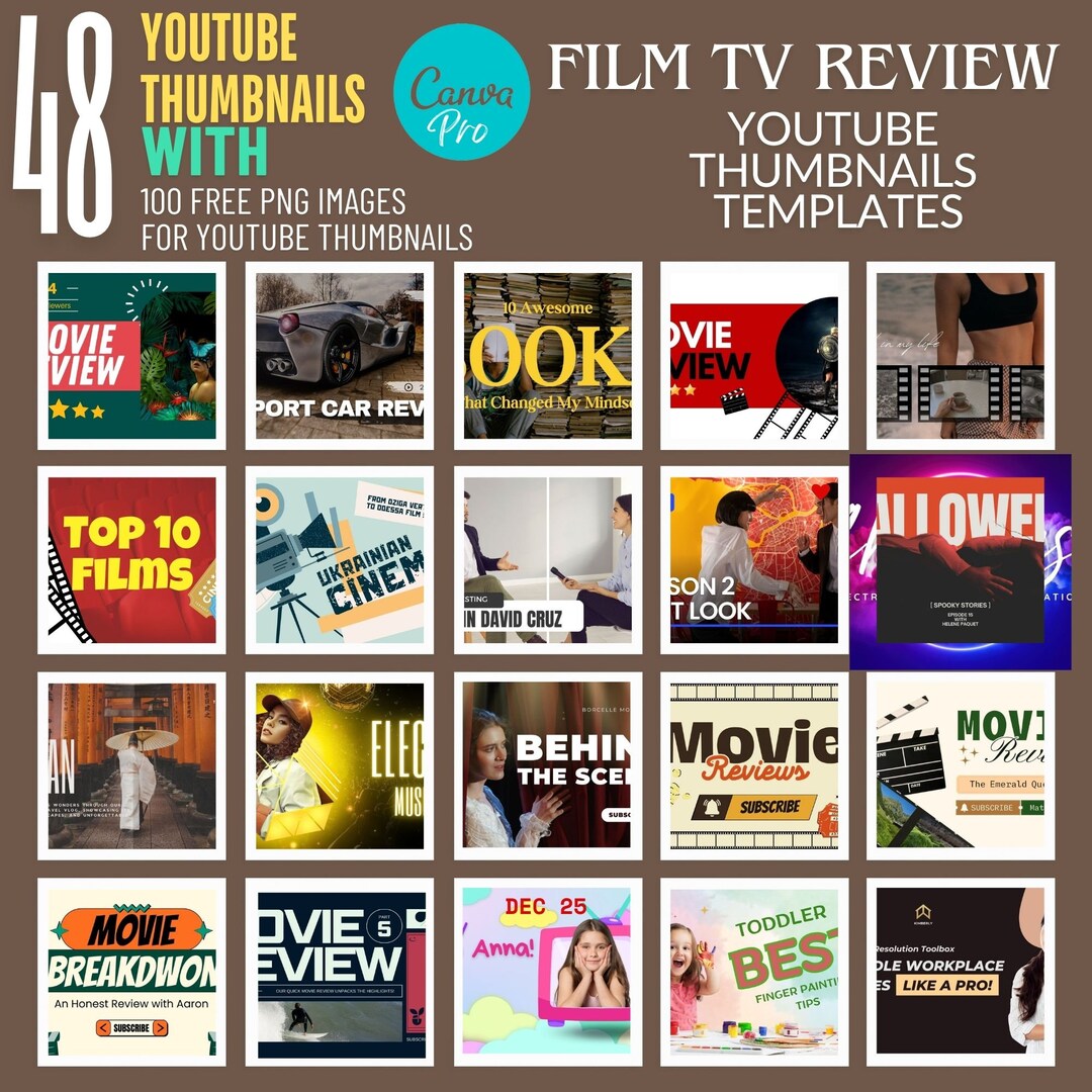 48 Youtube Thumbnails Templates | 100 PNG Transparent Images for ...