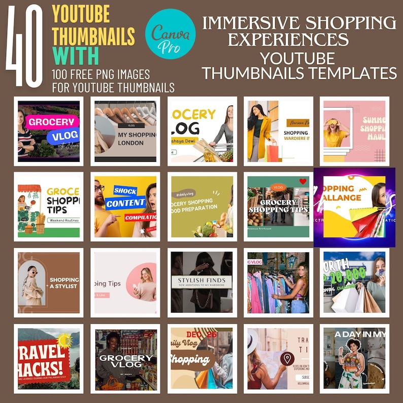 40 Youtube Thumbnails Templates | 100 PNG Transparent Images for ...