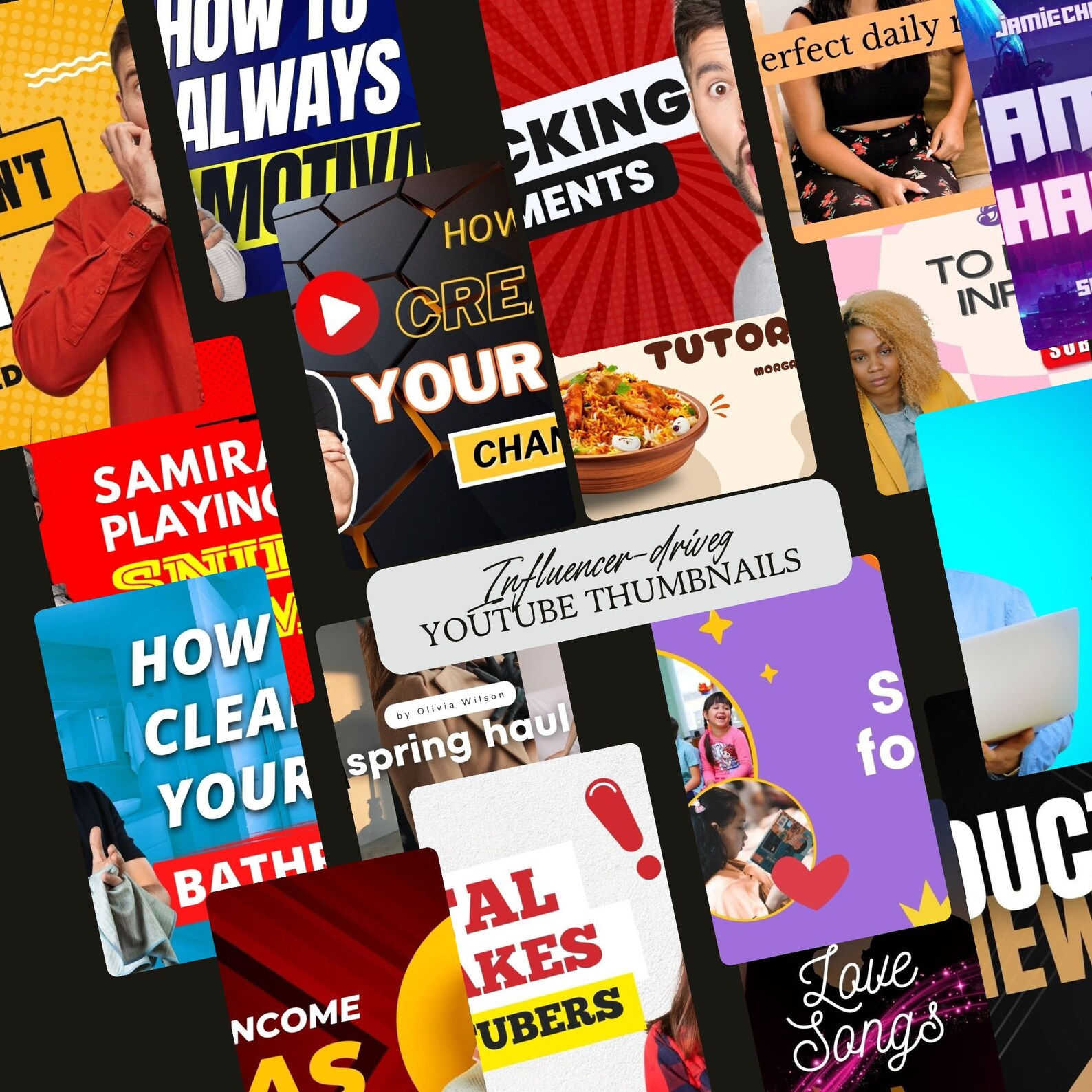 70 Youtube Thumbnails Templates | 100 PNG Transparent Images for ...