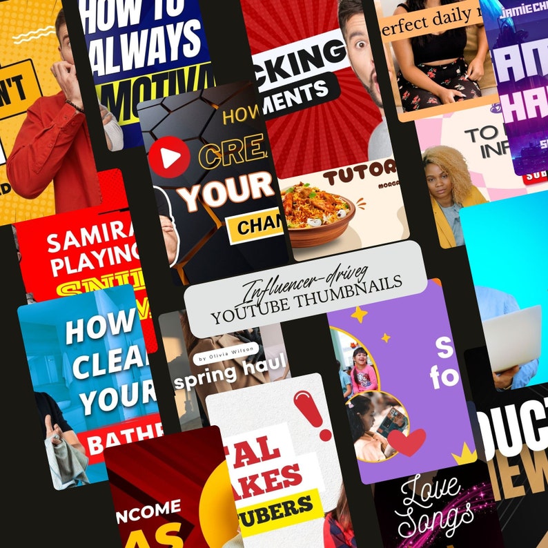 70 Youtube Thumbnails Templates | 100 PNG Transparent Images for ...