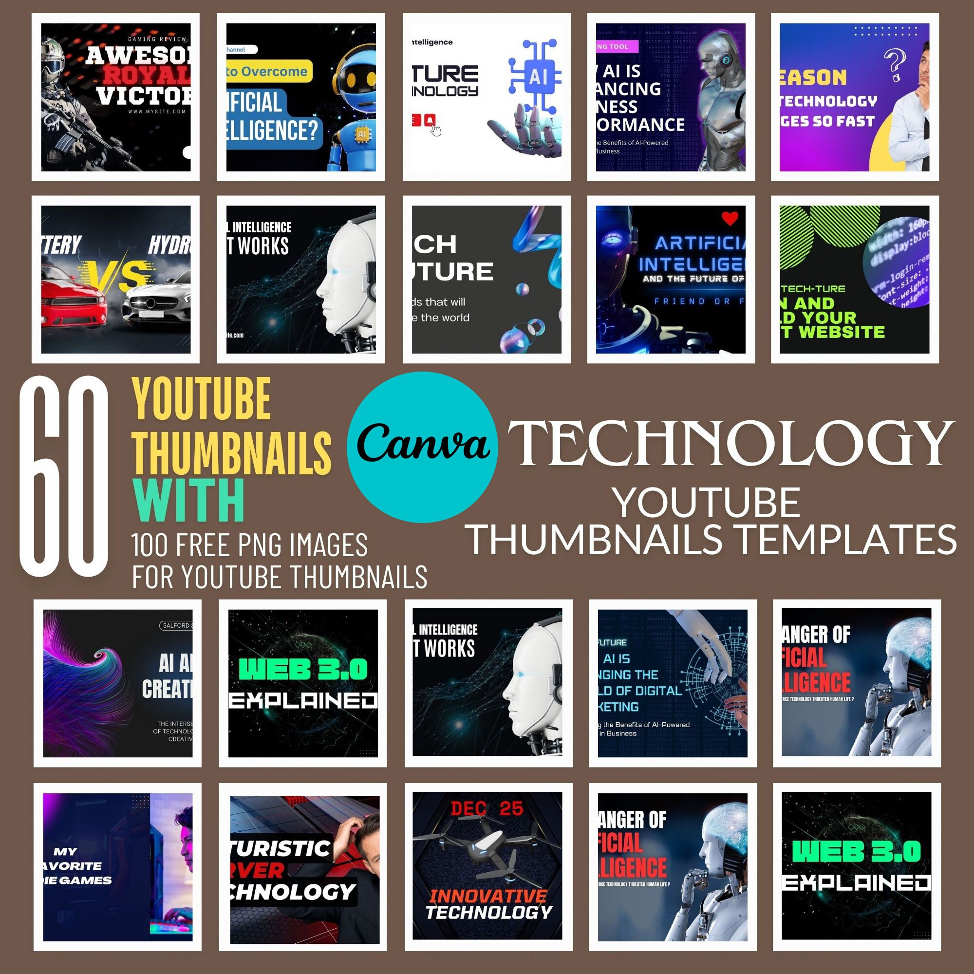 60 Youtube Thumbnail Templates | 100 PNG Transparent Images for Youtube ...