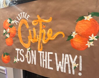 Butcher Sign Happy Birthday Banner Kraft Paper Banner Custom Hand ...