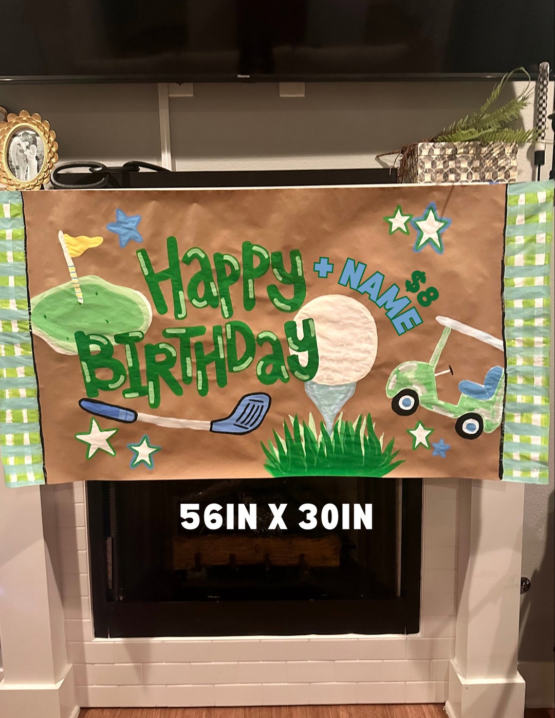 Premade/ready Birthday Banner 56in X 30in - Etsy