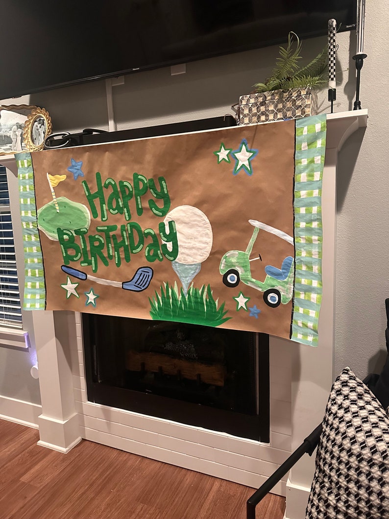 Premade/ready Birthday Banner 56in X 30in - Etsy