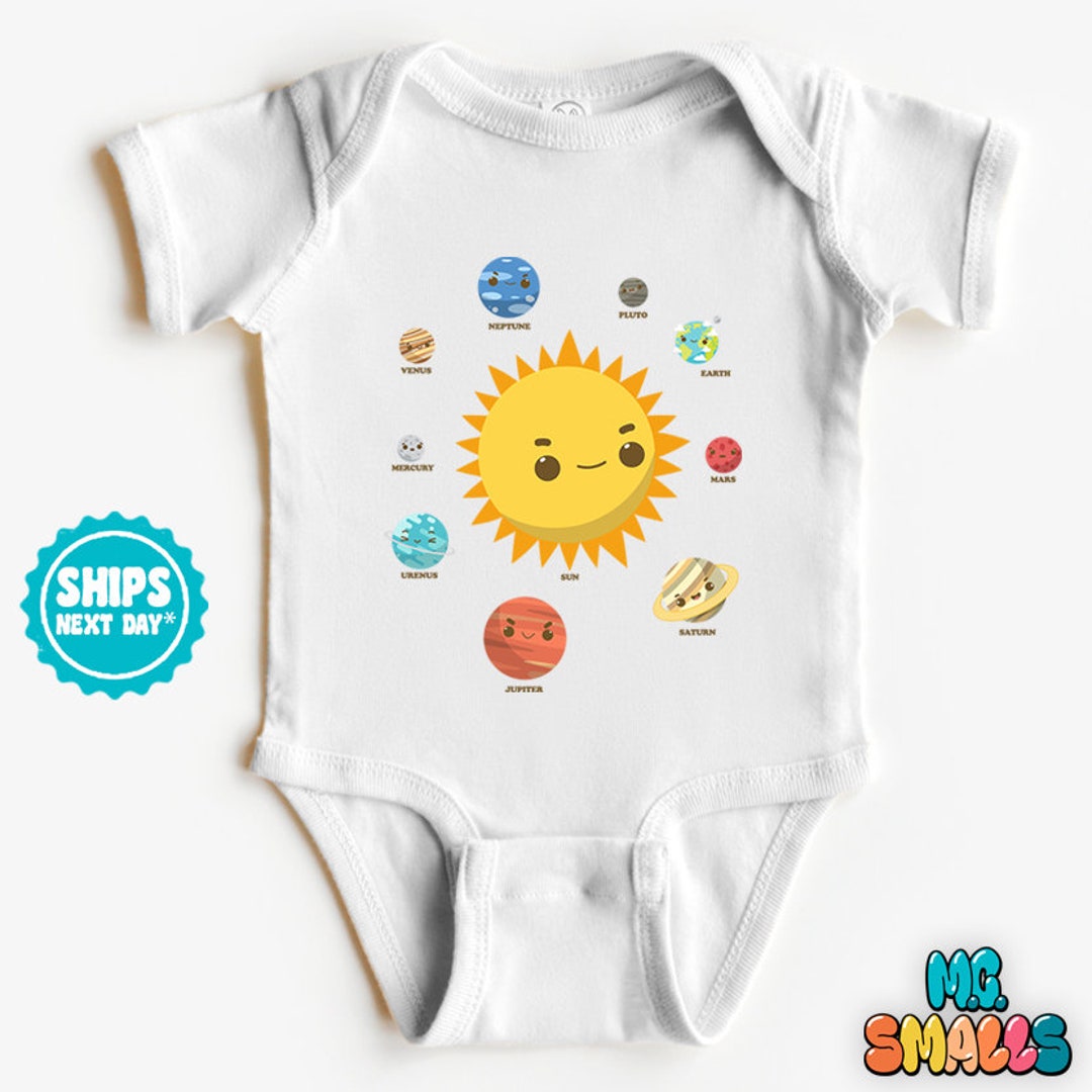 Baby Solar System Bodysuit Cute Educational Shirt for Toddler ...