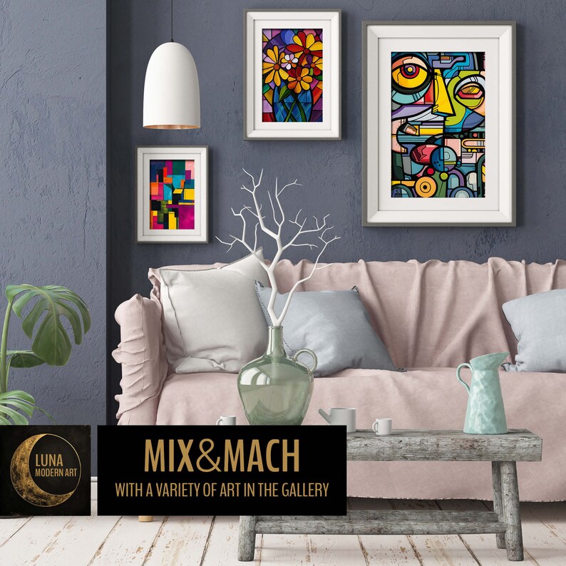 Comics Women Face, Geometric Modern Wall Art, Graffiti Style, Printable ...