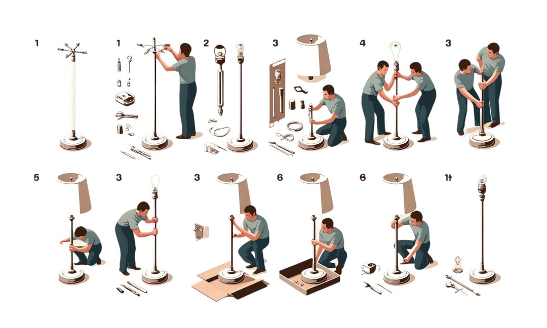 My Simple Guide How to Assemble A Lamp, Lamp Assemble Tutorial - Etsy