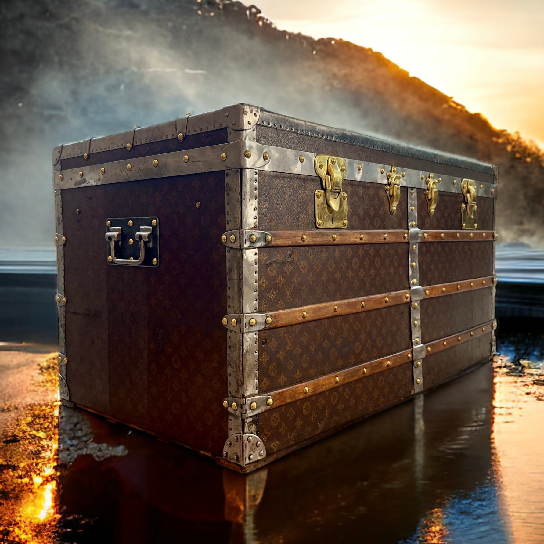 Antique Louis Vuitton Malle Chemise Trunk Collector Piece LV Chest ...