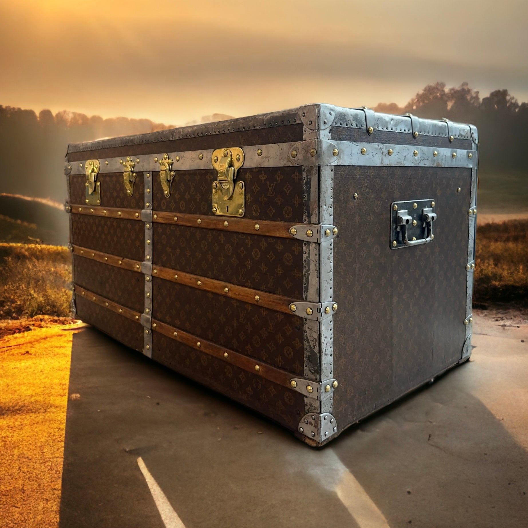 Antique Louis Vuitton Malle Chemise Trunk Collector Piece LV Chest ...