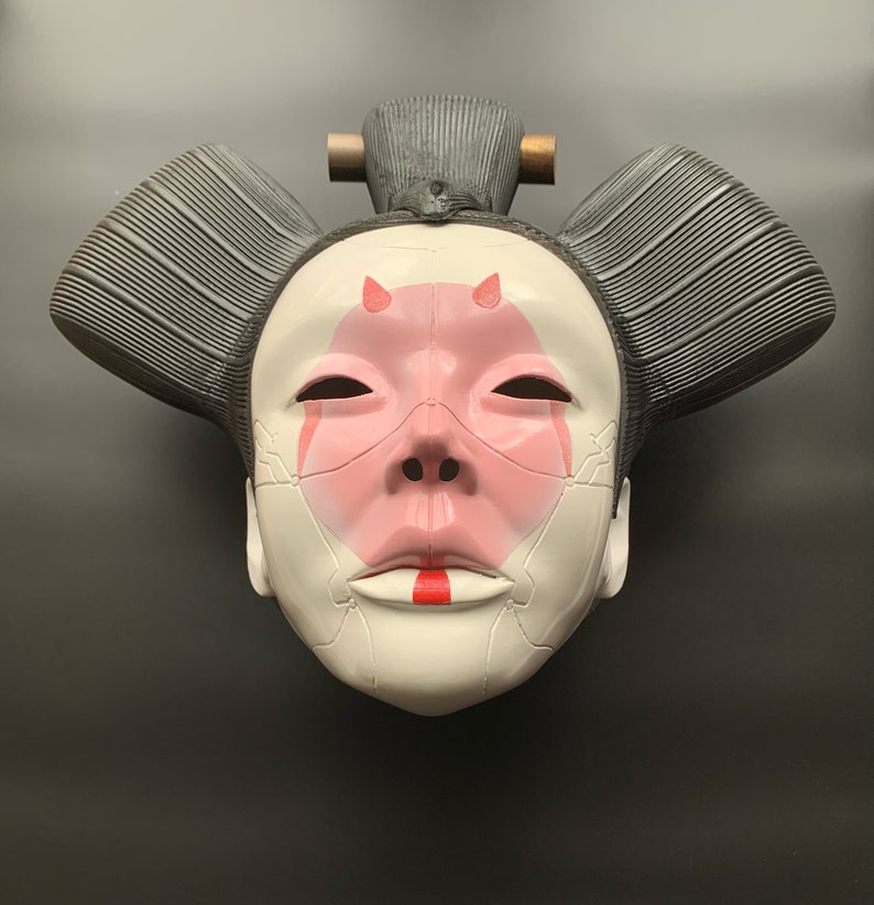 Hand Painted Geisha Robot Ghost in the Shell.kigurumi Mask Helmet ...