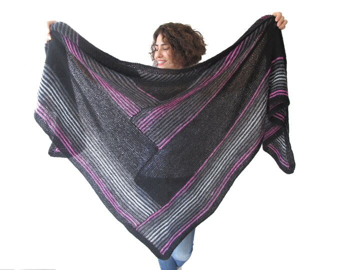 Oversize Mohair Triangle Shawl by Afra - Etsy
