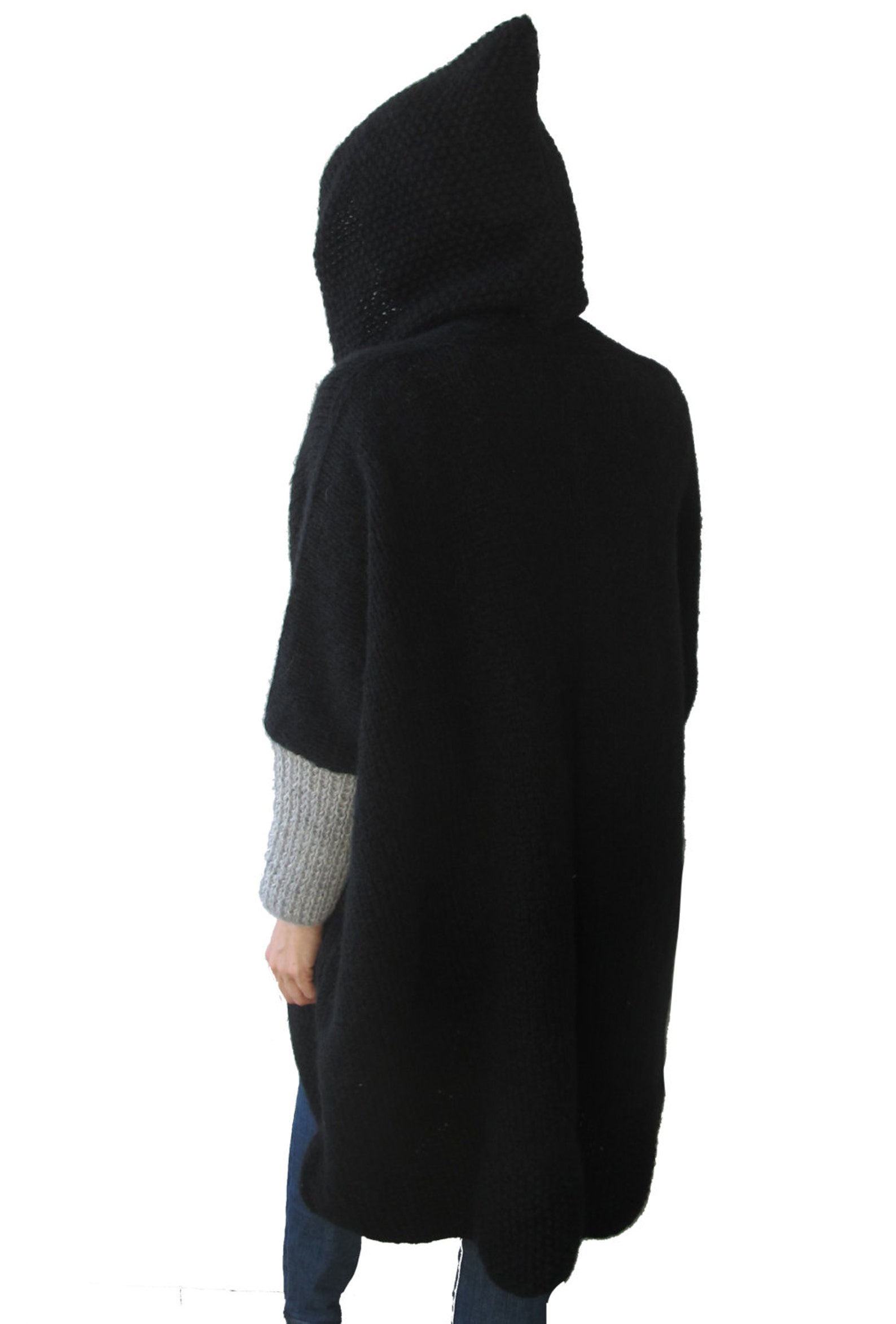 Plus Size Over Size Black Mohair Overcoat Poncho Pelerine - Etsy Ireland