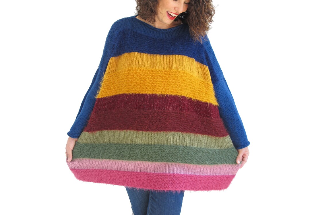 Hippie Boho Style, Bohemian Jumper, Loose Fit Sweater, Oversize Jumper ...