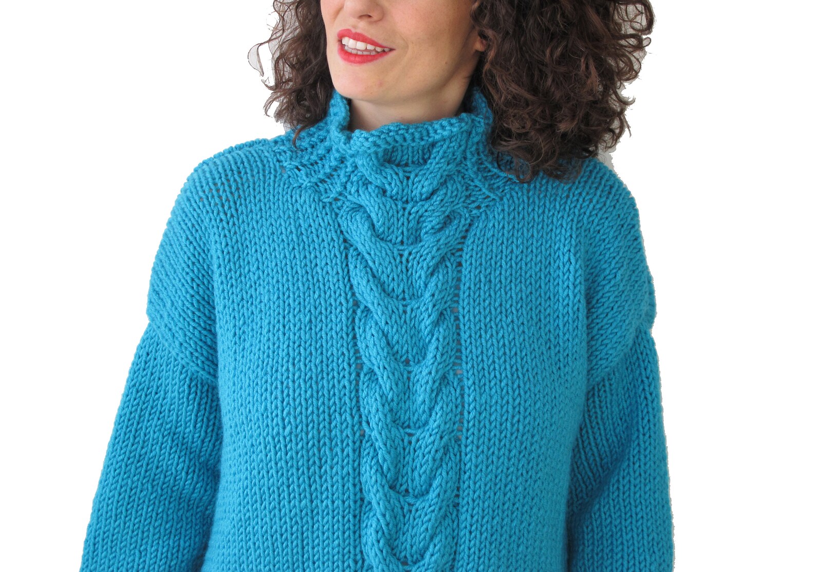 Chunky Hand Knit Sweater, Oversize Sweater, Plus Size Jumper,hand Knit ...
