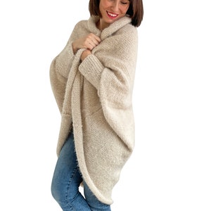 Wool Cardigan, Open Front Cardigan, Wrap Cardigan, Plus Size Clothing ...