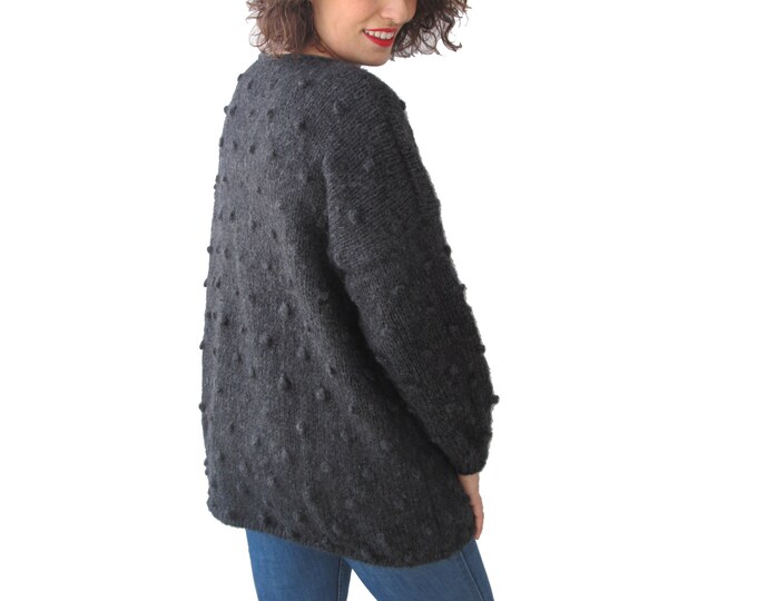 Angora Sweater Pop Corn Sweater Handknitted Sweater Loose - Etsy